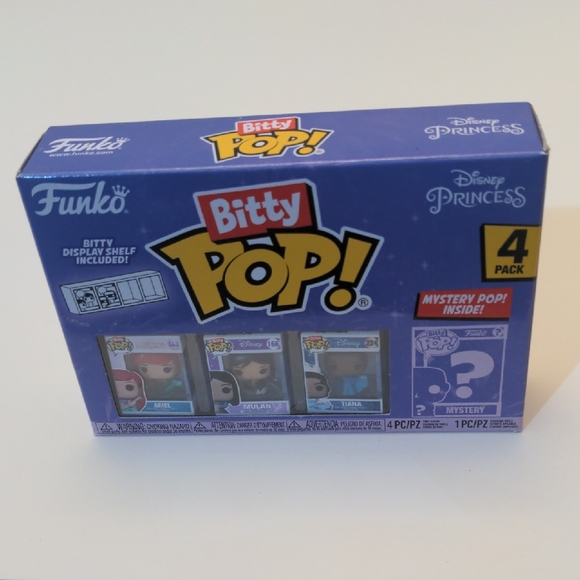 Funko | Toys | Funko Bitty Pop Disney Princess 4pack Ariel Mulan Tiana ...